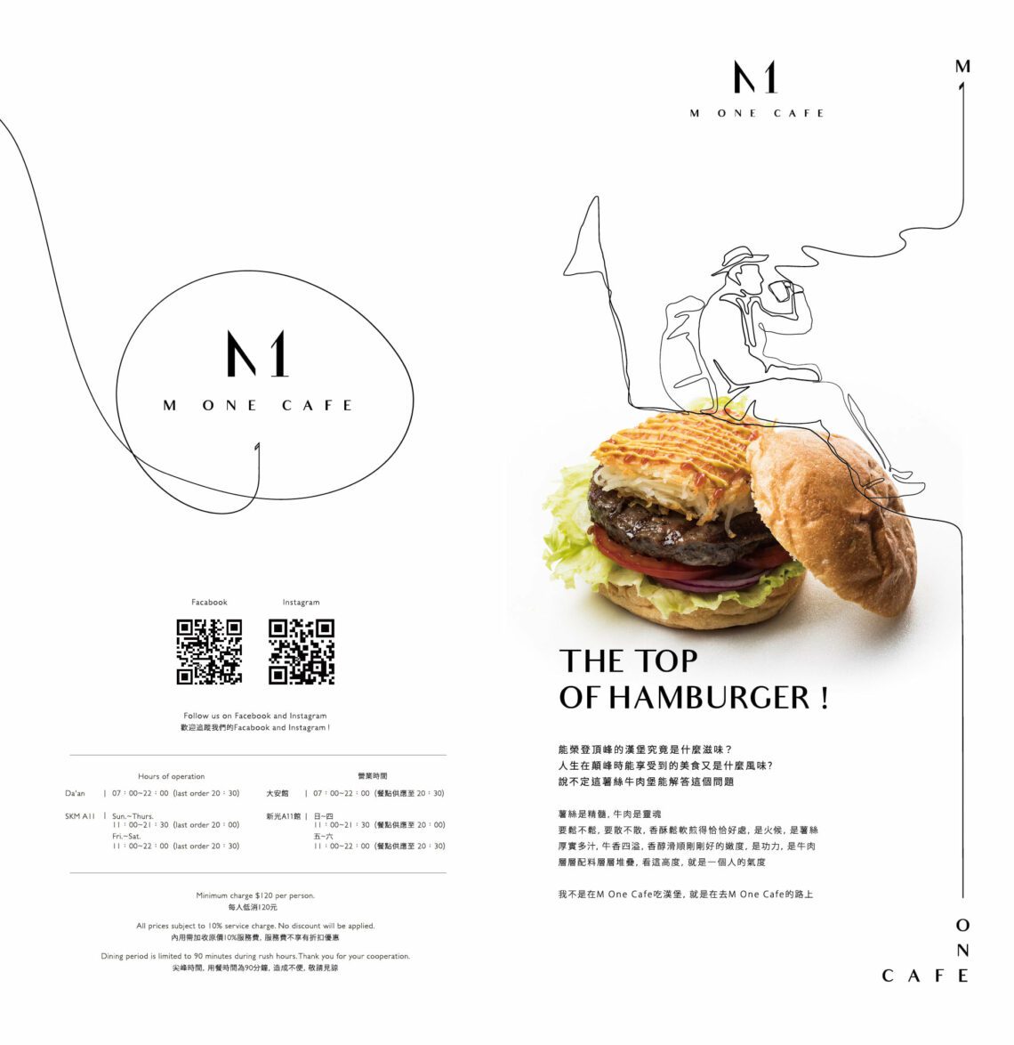 台北信義美食｜M One Cafe(A11) 超人氣早午餐，薯絲餅豐盛套餐